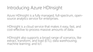 Using Machine Learning with HDInsight | PPT