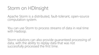 Using Machine Learning with HDInsight | PPT