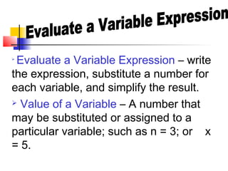 variables_expressions | PPT