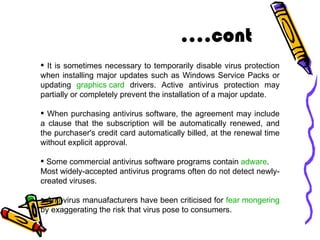 11 virus vs. antivirus | PPT | Operating Systems | Computer Software ...