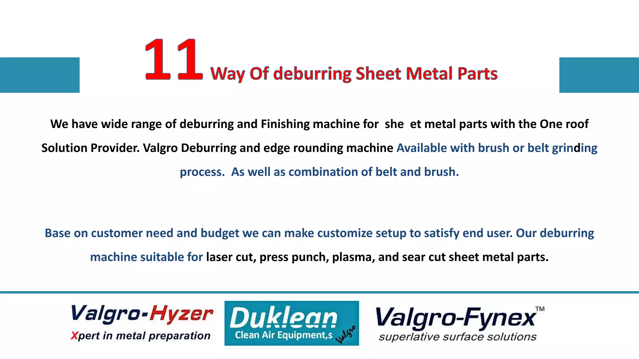 11 way of deburring sheet metal parts | PPT