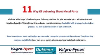 11 way of deburring sheet metal parts | PPTX