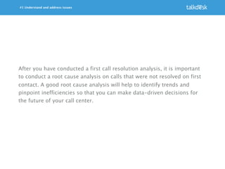 11 Ways to Help You Improve First Call Resolution | PPT