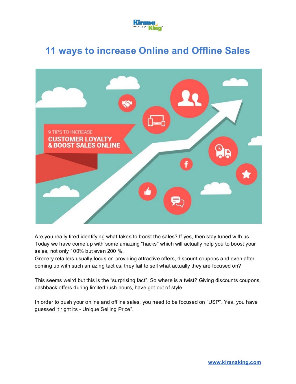 11 ways to increase online and offline sales
