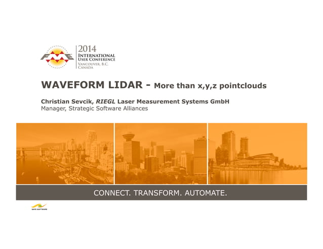 Waveform Lidar More Than Xyz Point Clouds Ppt