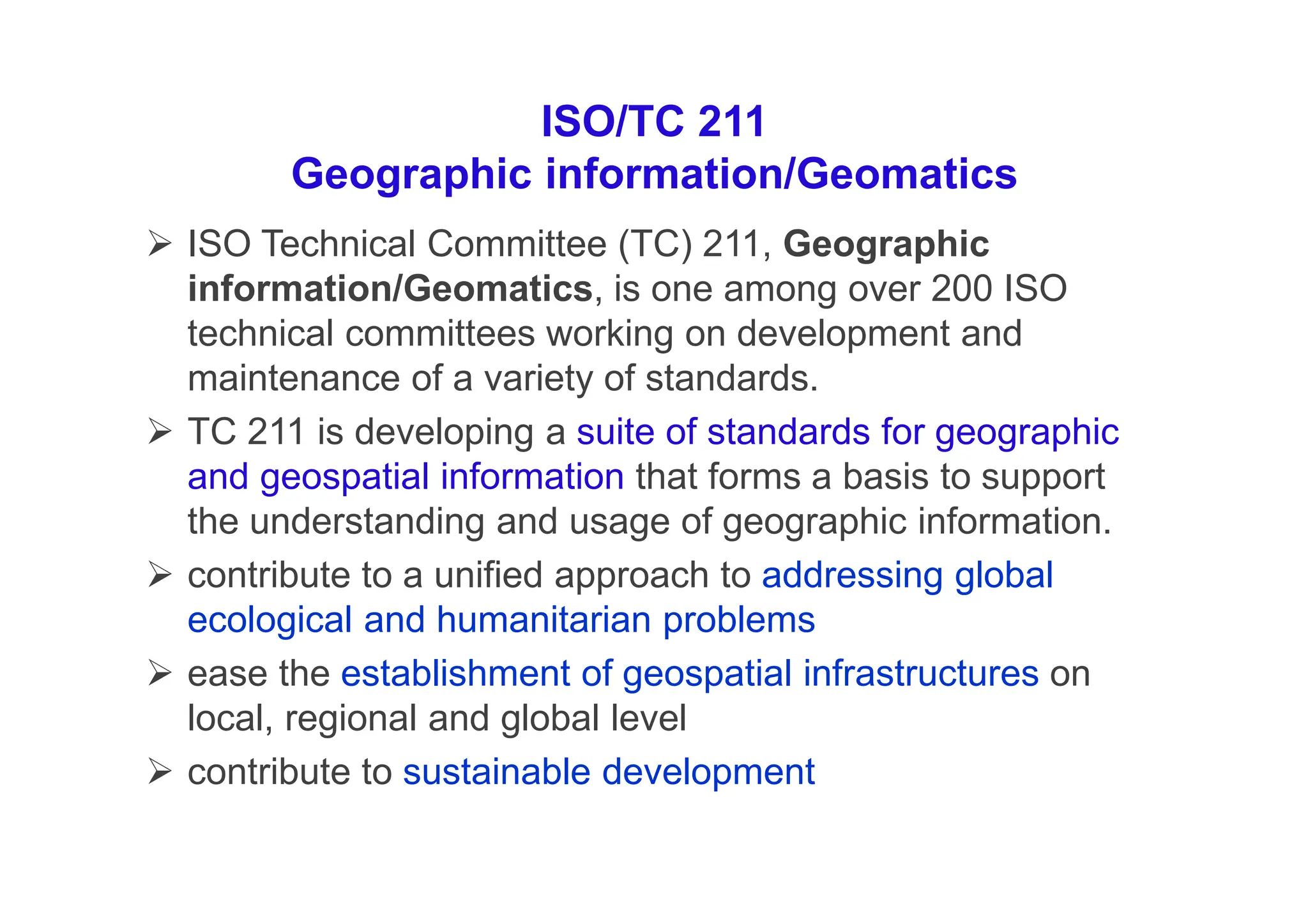 ISO/TC 211 - Geodetic Reference Frame and Coordinate System Standards | PDF
