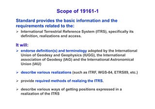ISO/TC 211 - Geodetic Reference Frame and Coordinate System Standards | PDF