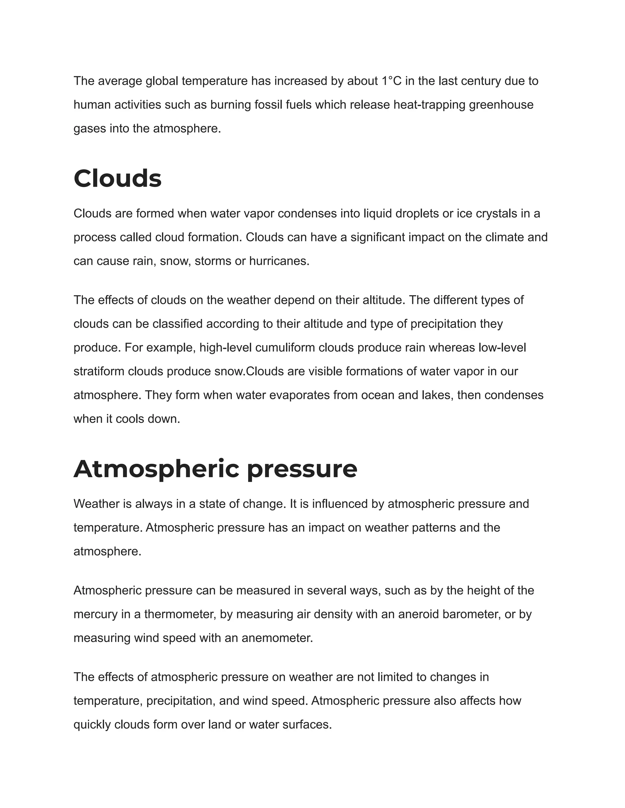 11 What causes weather changes and how we can stop damaging the earth ...