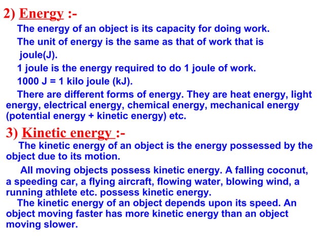 class 9 chapter 11 work and energy very helpful presentation | PPT ...
