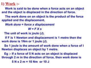 work and energy | PPT