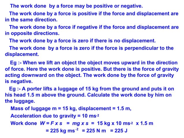 work and energy | PPT | Physics | Science