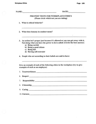 11 workplace ethics (1) | PDF