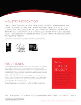 SENSIO Hi-Fi 3D | PDF
