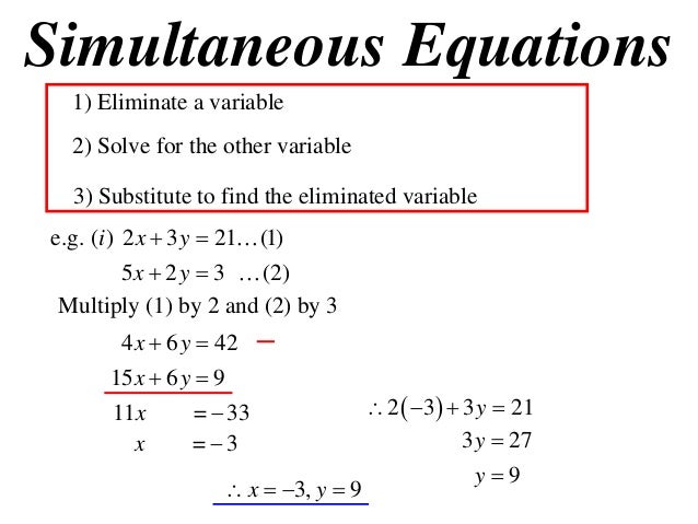 11 x1 t01 09 simultaneous equations (2013)