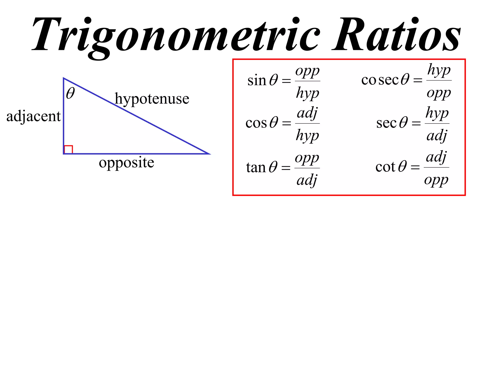 11X1 T04 01 trig ratios | PDF