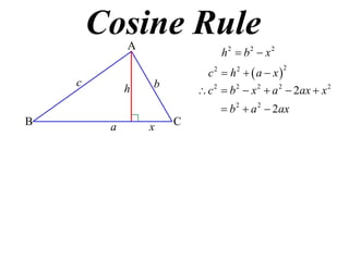 11 X1 T04 06 cosine rule (2010) | PDF