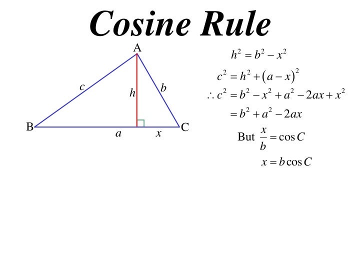 11 X1 T04 06 cosine rule (2010)
