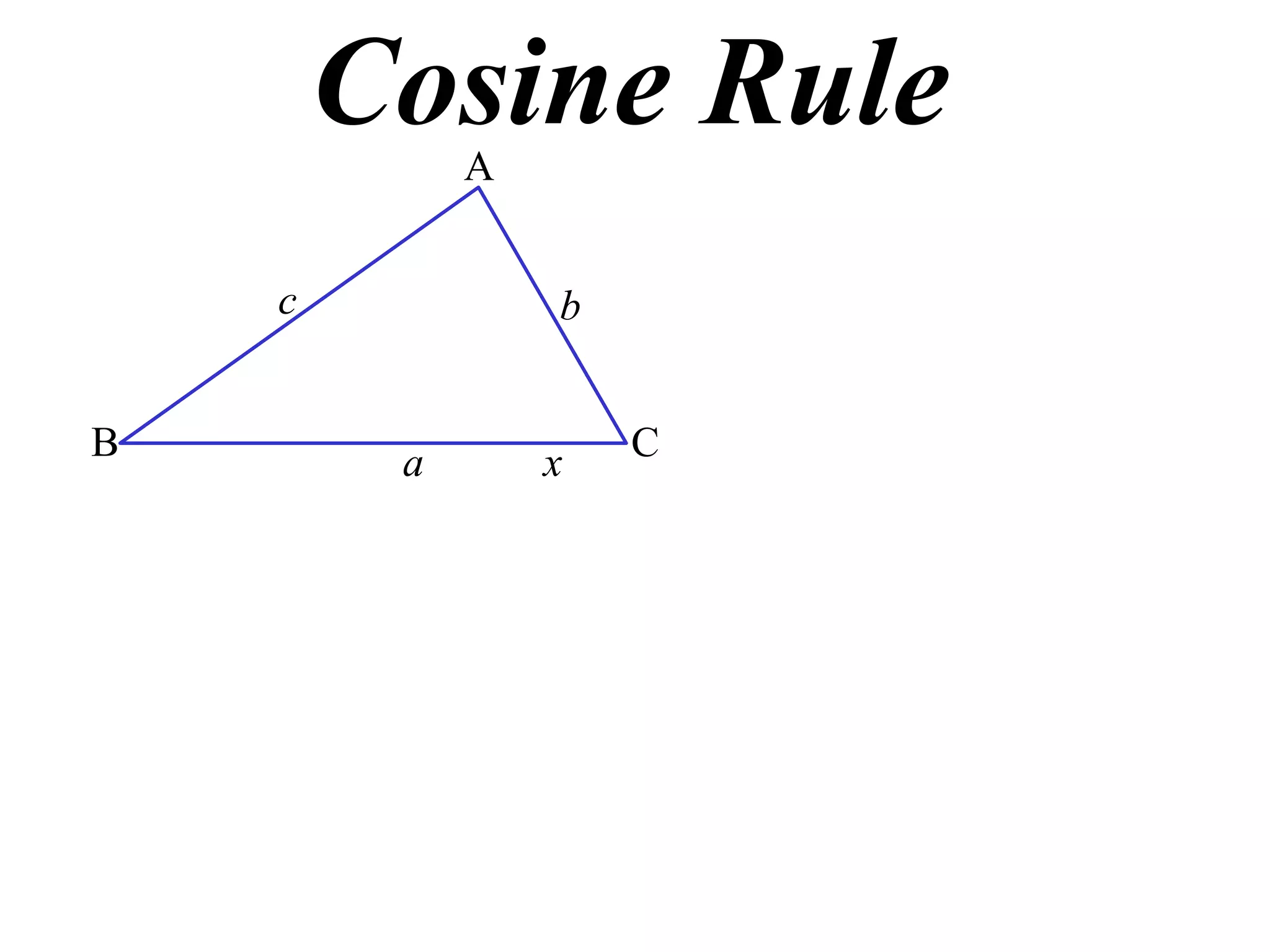 11X1 T04 06 cosine rule (2011) | PPT