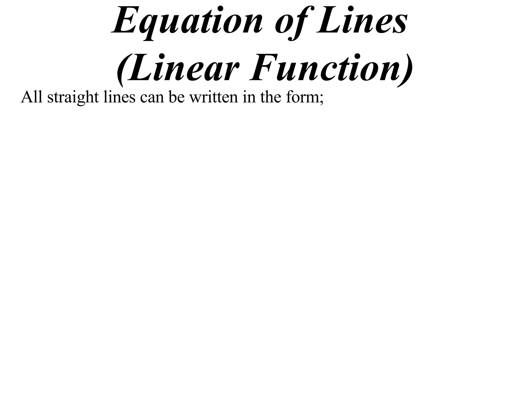 11 X1 T05 03 Equation Of Lines | PPT