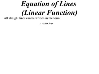 11 X1 T05 03 Equation Of Lines | PPT