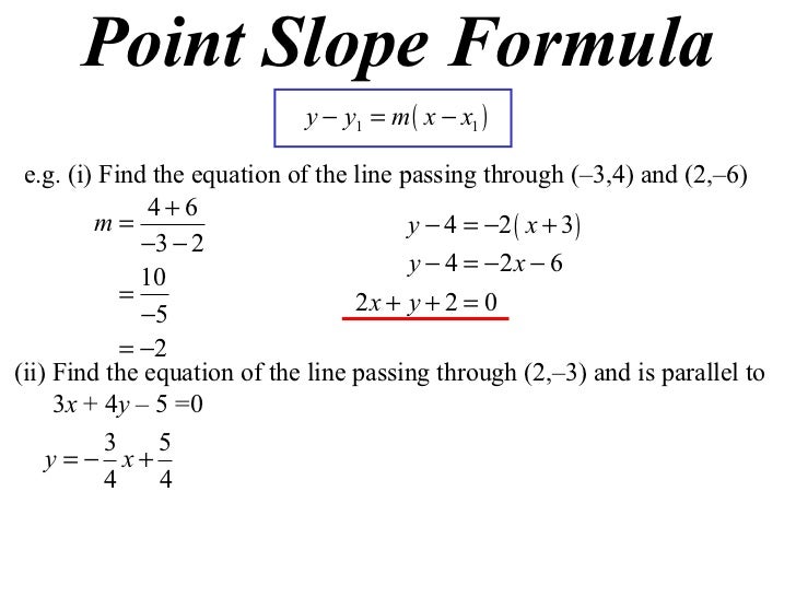 11 X1 T05 04 Point Slope Formula 11-x1-t05-04-point-slope-formula