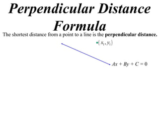 Perpendicular distance formula store