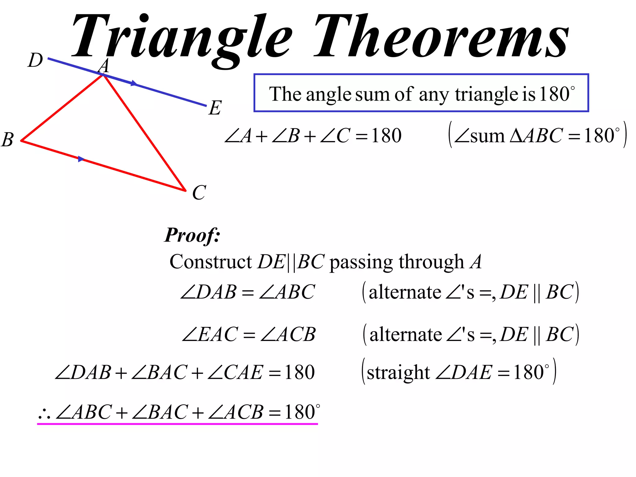 11 X1 T06 02 Triangle Theorems | PPT