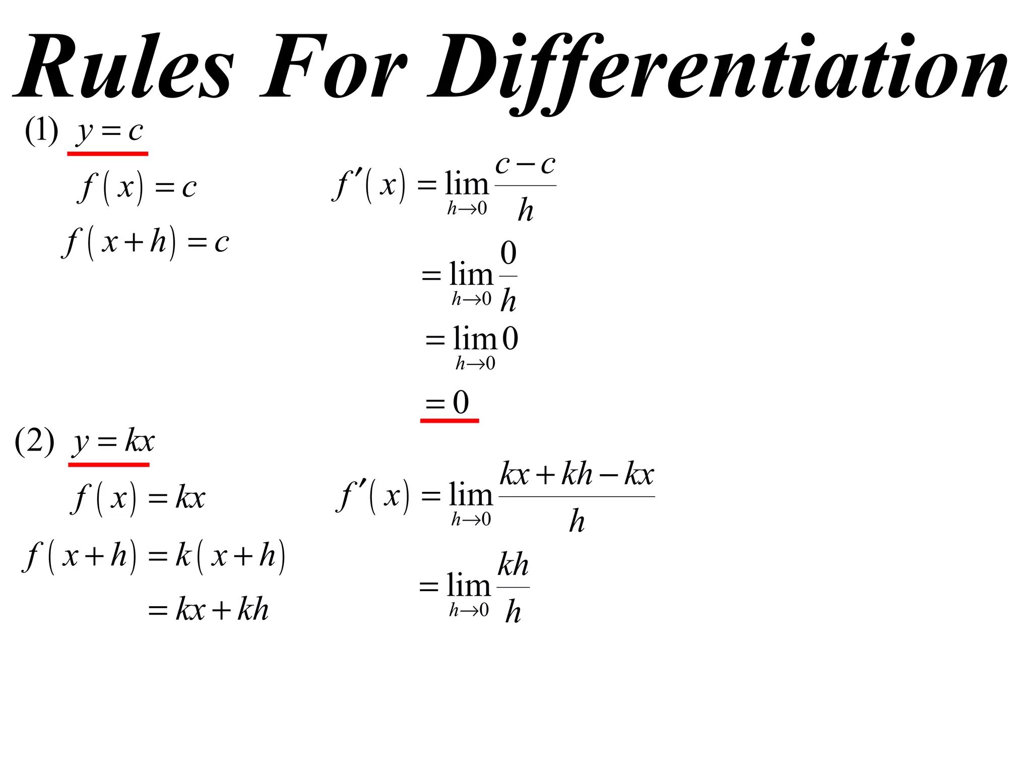 11 x1 t09 03 rules for differentiation (2013) | PPT
