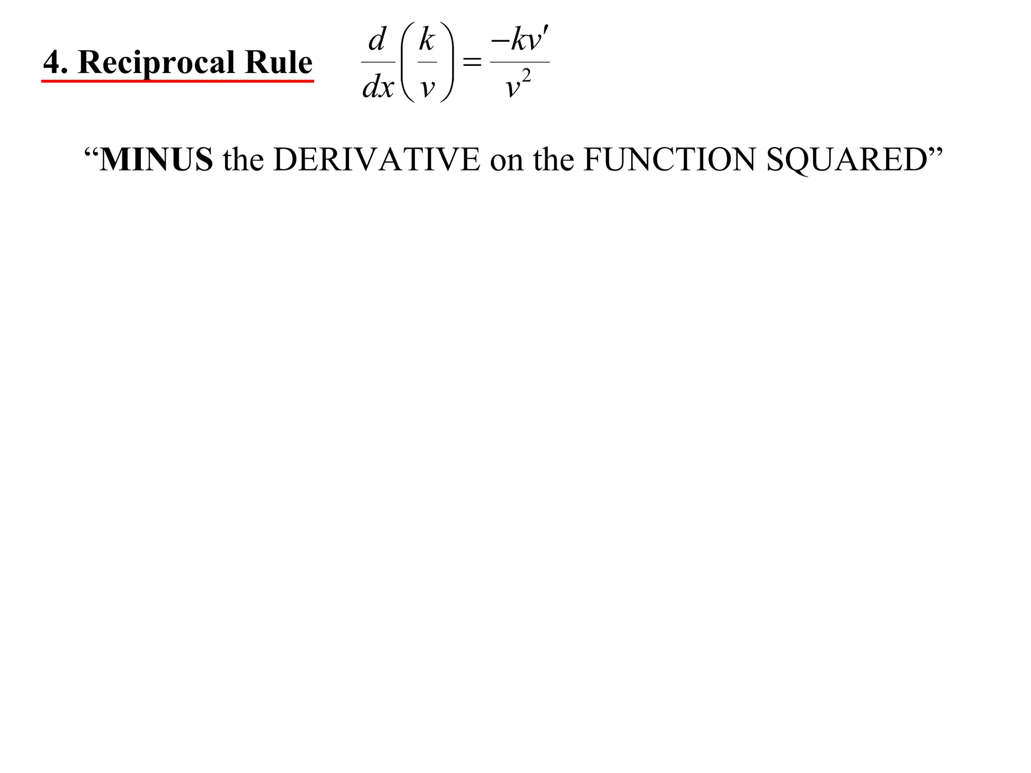 11 x1 t09 06 quotient & reciprocal rules (2013) | PPT