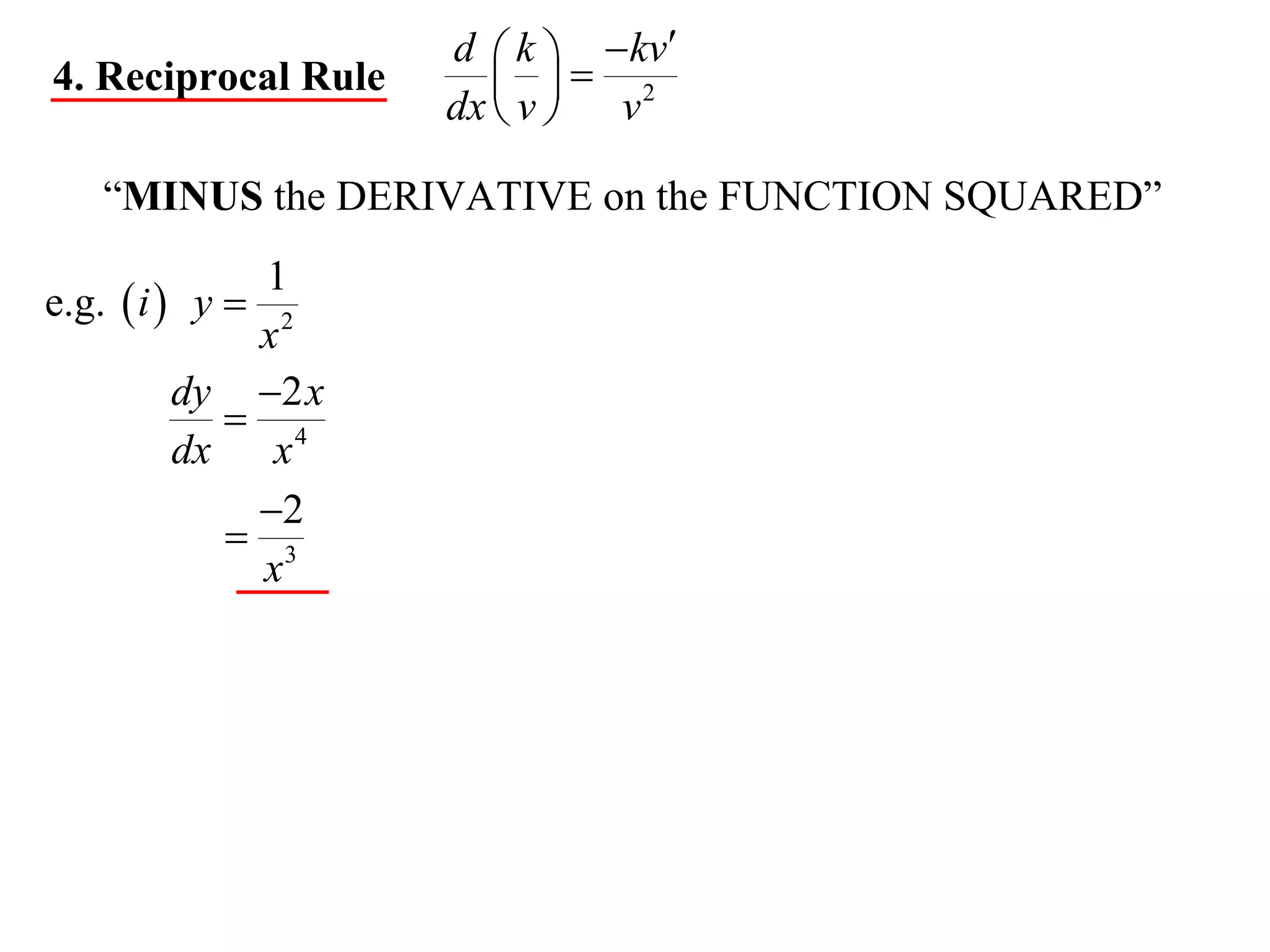 11 x1 t09 06 quotient & reciprocal rules (2013) | PDF