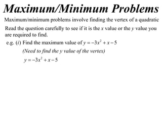 x1 t10 04 maximum & minimum problems (13) | PPT