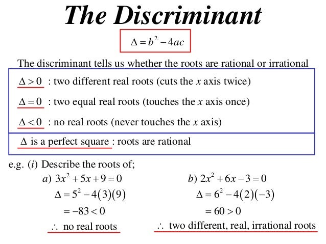 11 x1 t10 05 the discriminant (2013)
