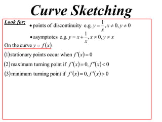11X1 T12 05 curve sketching (2010) | PPT