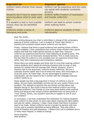 writing to argue model | DOCX