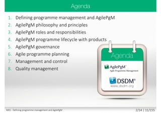 AgilePgM® - Agile Programme Management - Foundation | PDF