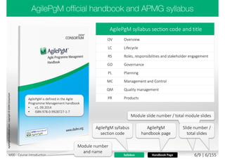 AgilePgM® - Agile Programme Management - Foundation | PDF