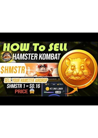 how to sell hamster kombat at high rate - $1 per token. | PDF