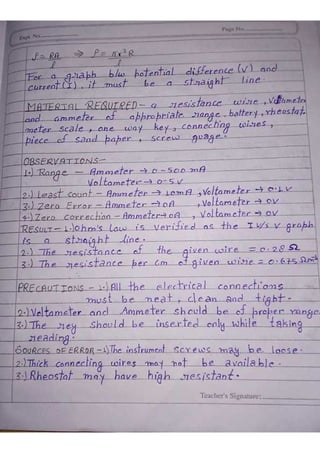 Physics Practical File Class 12 Govind Gupta | PDF