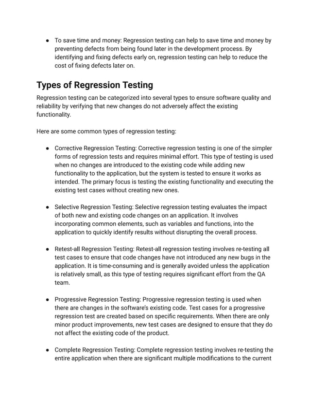 Regression Testing: Definition, Importance, Types, and Best Practices ...