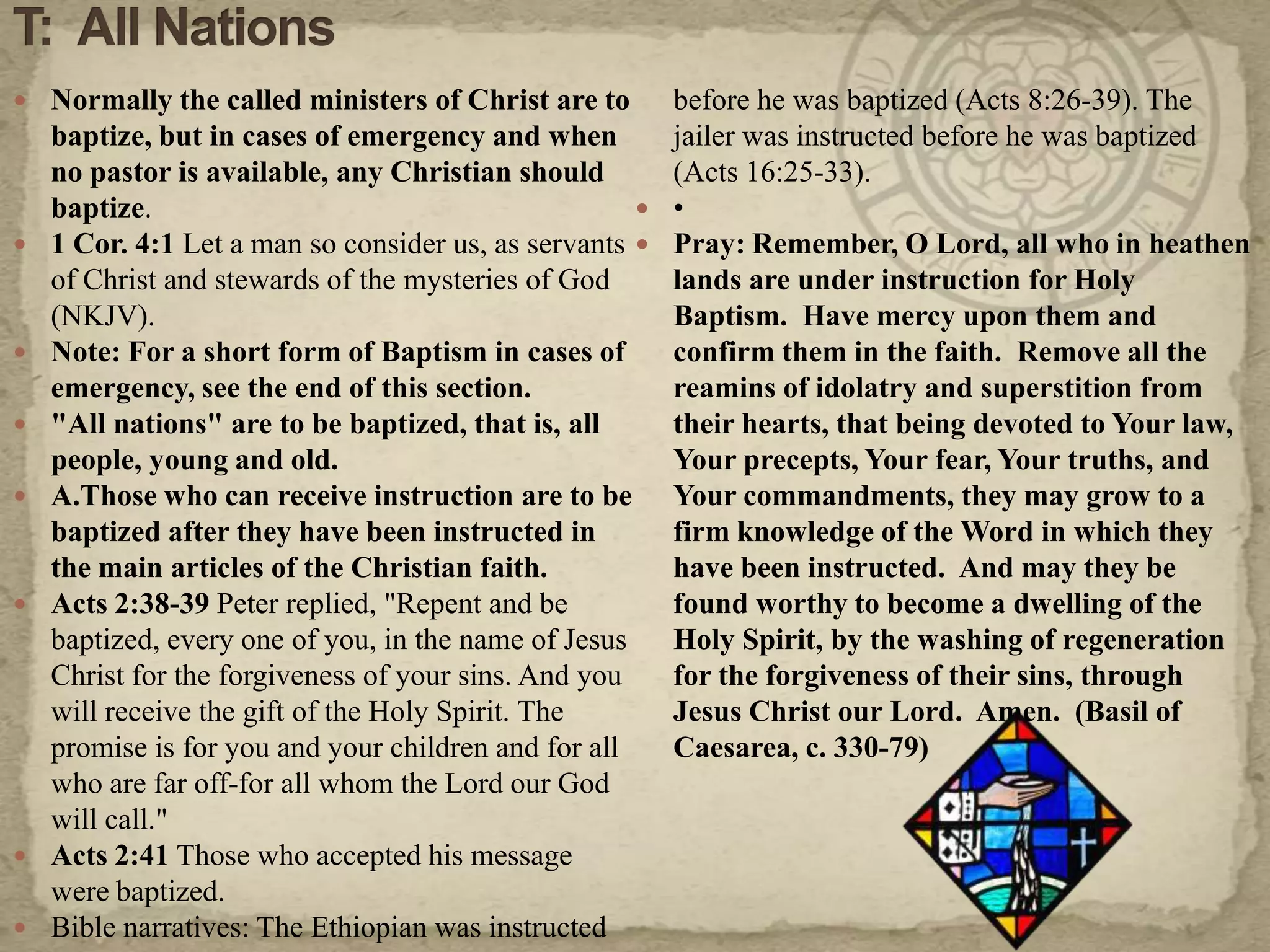 12.01.13 sacraments intro nature of holy baptism | PPTX