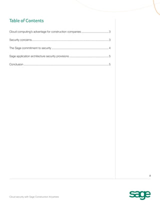 Cloud security with Sage Construction Anywhere | PDF