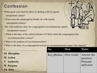 12.03.02 church discipline and excommunication | PPTX