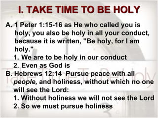 take time to be holy | PPTX