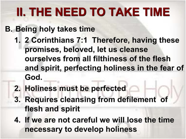 take time to be holy | PPTX
