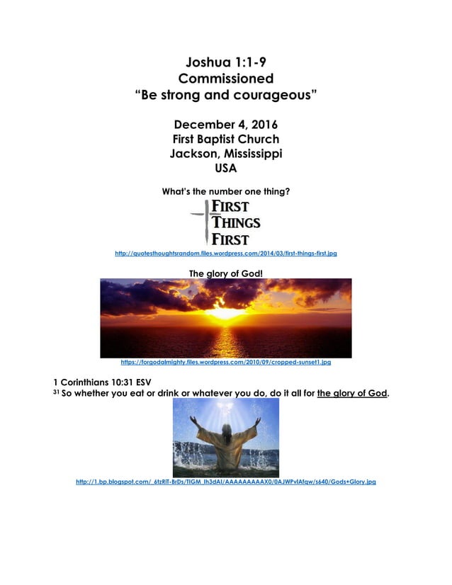 12-04-16, Joshua 1;1-9, Commissioned | PDF