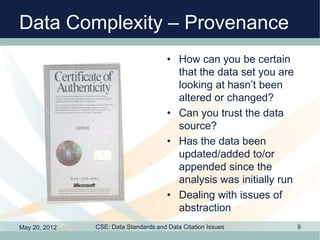 Data Exchange, Data Citation: An overview of some community work | PPTX | Databases | Computer ...