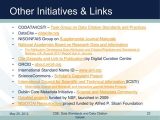 Data Exchange, Data Citation: An overview of some community work | PPTX | Databases | Computer ...