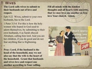 12.06.22 table of duties husbands, wives, parents, children | PPTX