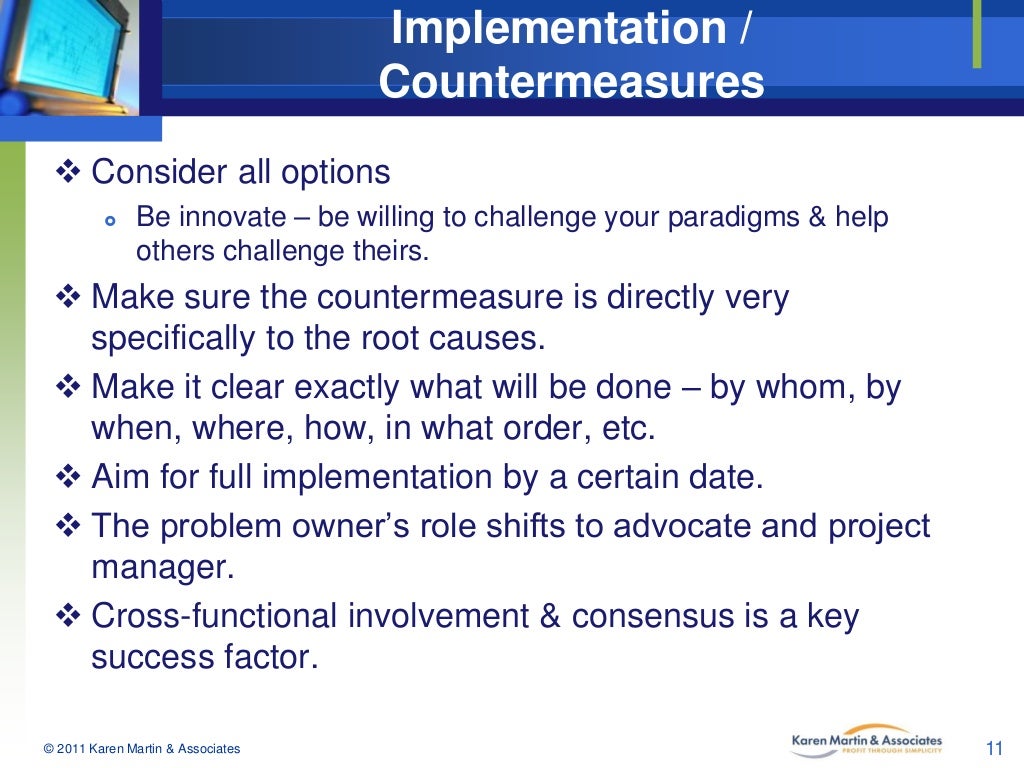 Implementation / Countermeasures Consider