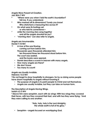 12-09-18, Genesis 28;10-22, Not Alone, Jacob Sees Angels | PDF